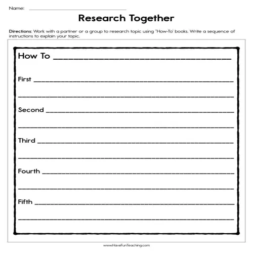 Researching Together Worksheet by Teach Simple