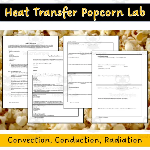 Science Popcorn Activity | Heat Transfer Lab by Teach Simple