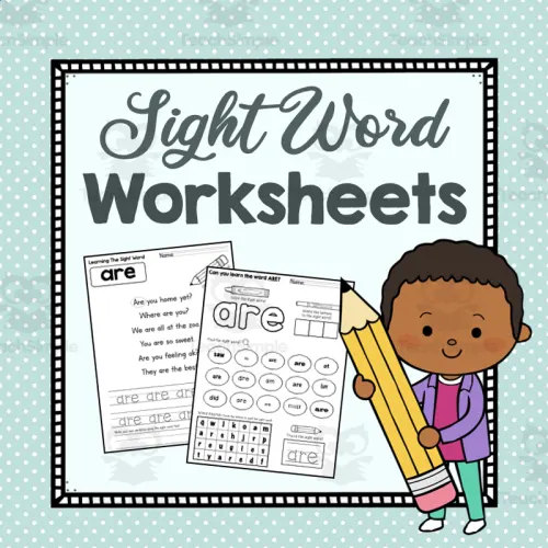 Sight Word Worksheet Pack by Teach Simple