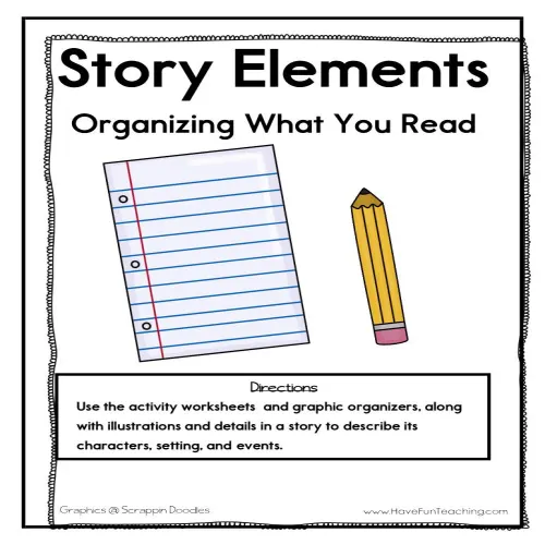 Story Elements Organizing What You Read Activity by Teach Simple