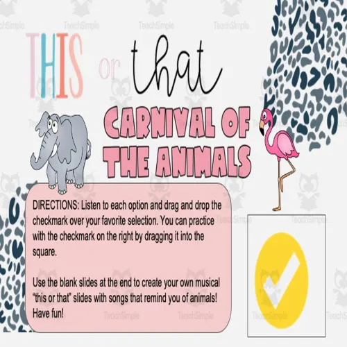 This or That | Carnival Animals Edition by Teach Simple