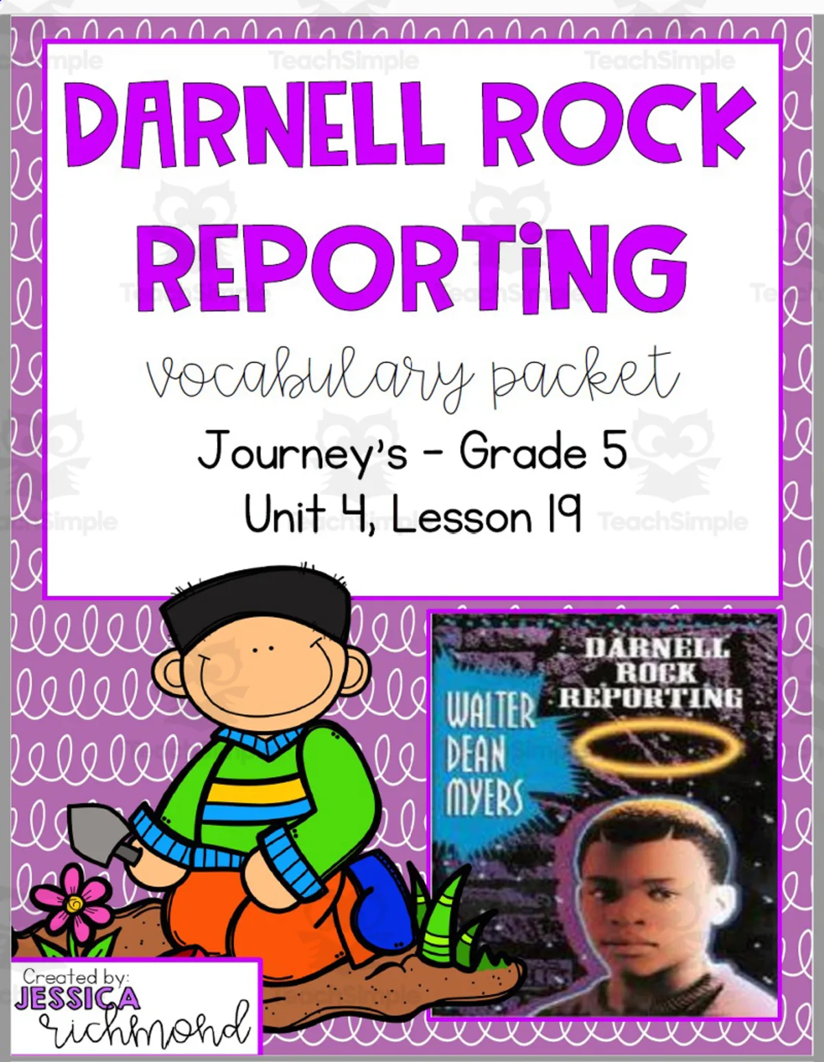 Vocabulary Packet -Journey's 5th grade - Unit 4 Lesson 19 by Teach Simple