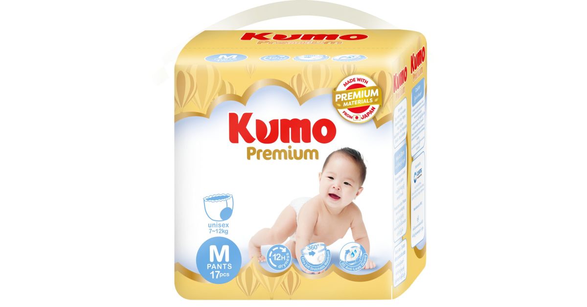KUMO Premium Diaper Pants ( M-17pcs ) ( Jun - 24 )