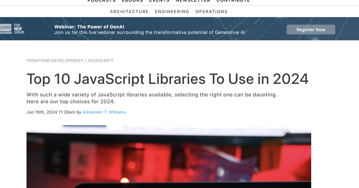 【海外記事紹介】2024年に使うべきJavaScriptライブラリ10選