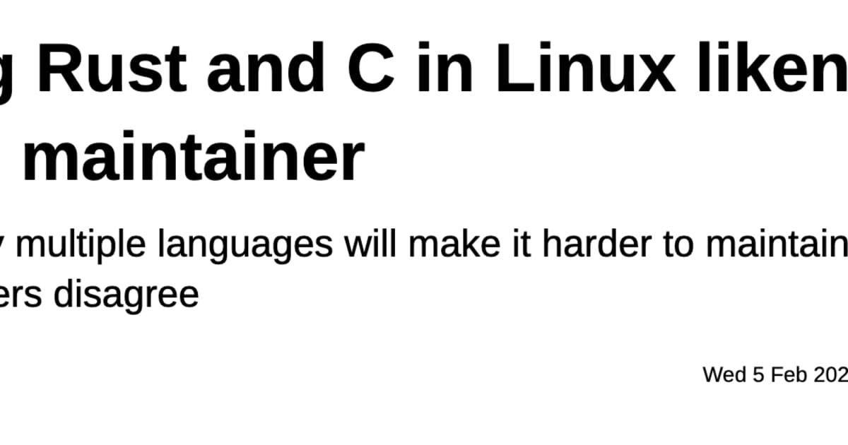 [B! Rust] LinuxカーネルのメンテナがRustコードを混ぜることを「癌」と呼び、開発者間の対立が激化中