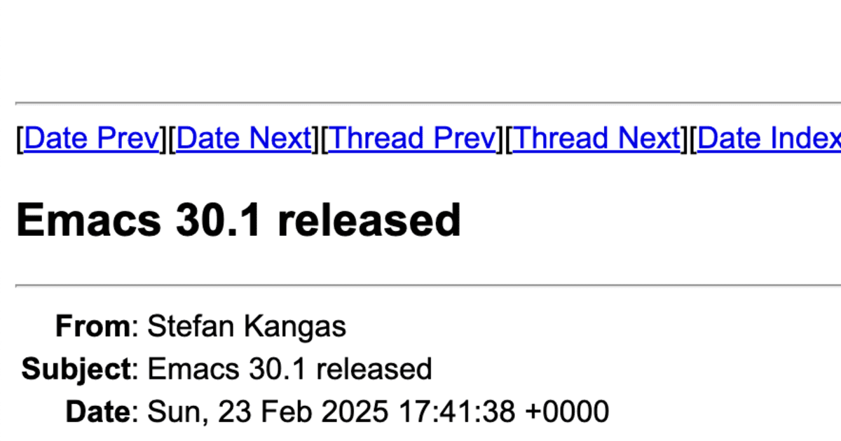 Emacs 30.1リリース — ついにLispネイティブコンパイルが標準で有効化、Android向けビルドも可能に