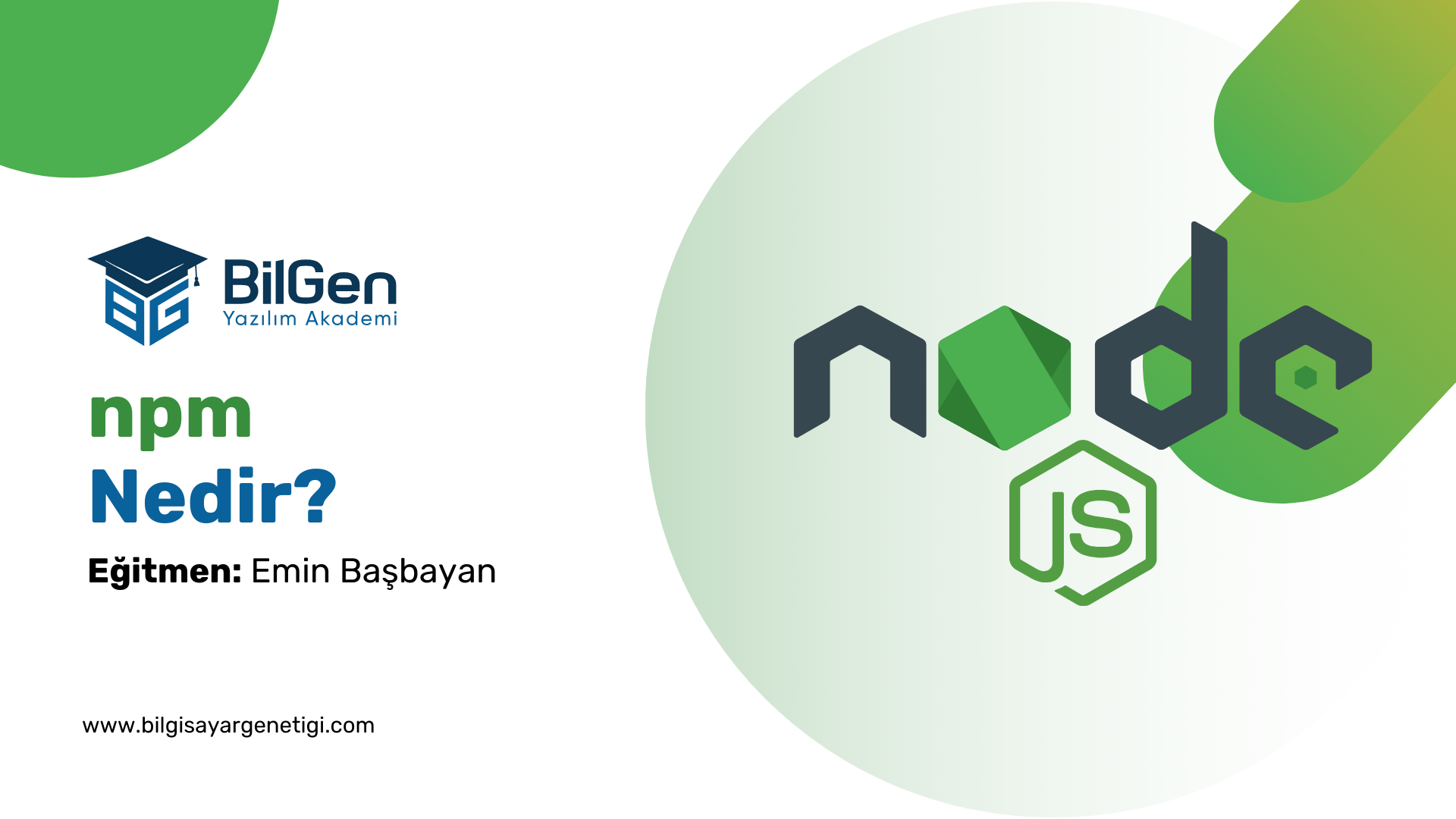 Node.js ve npm: Yazılım Kütüphanesi ve Paket Yöneticisi