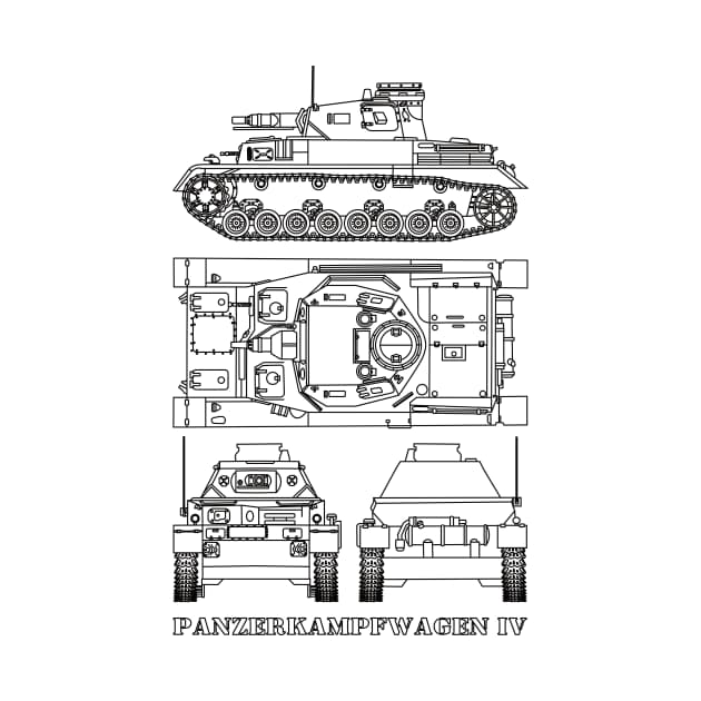Panzer IV 4 Tank German WW2 Medium Tanks Blueprints Diagram Gift ...