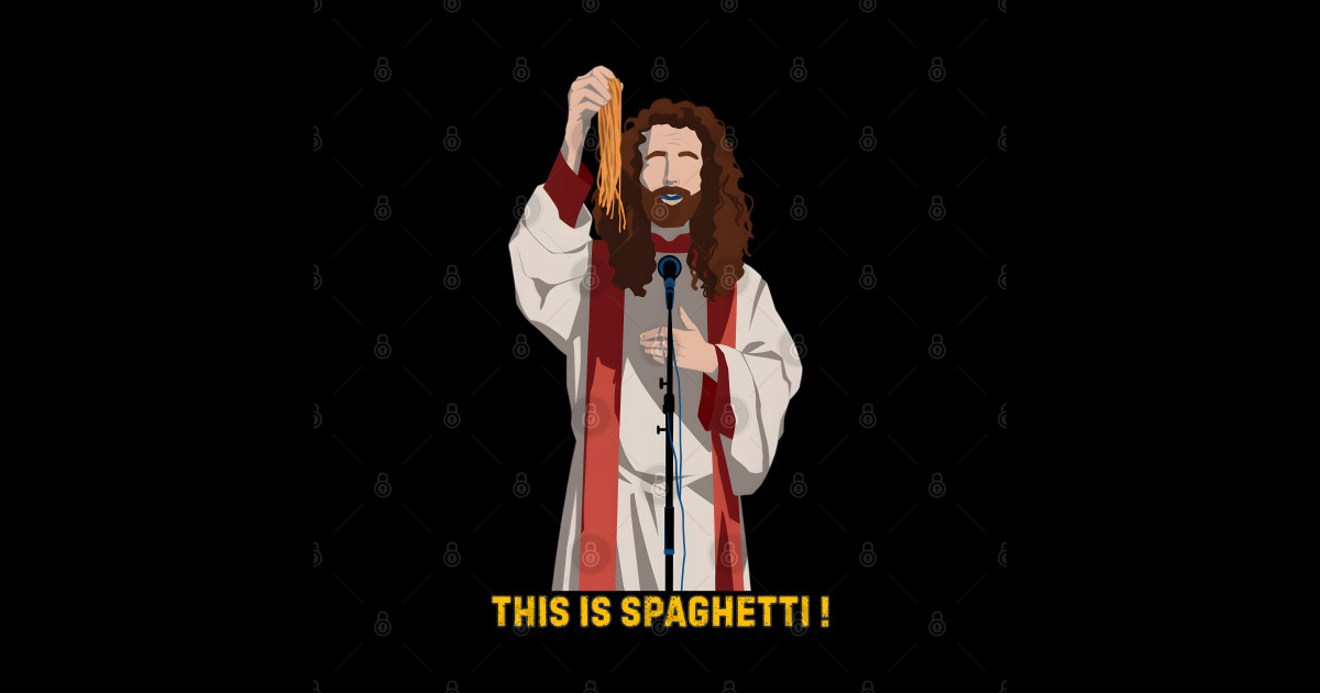 THIS IS SPAGHETTI- Jesus funny - Jesus Meme - Sticker | TeePublic