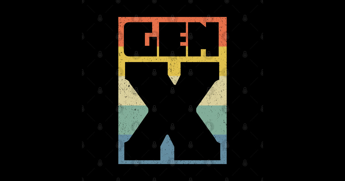 Generation X Gen X Retro 80s - Generation X - Sticker | TeePublic