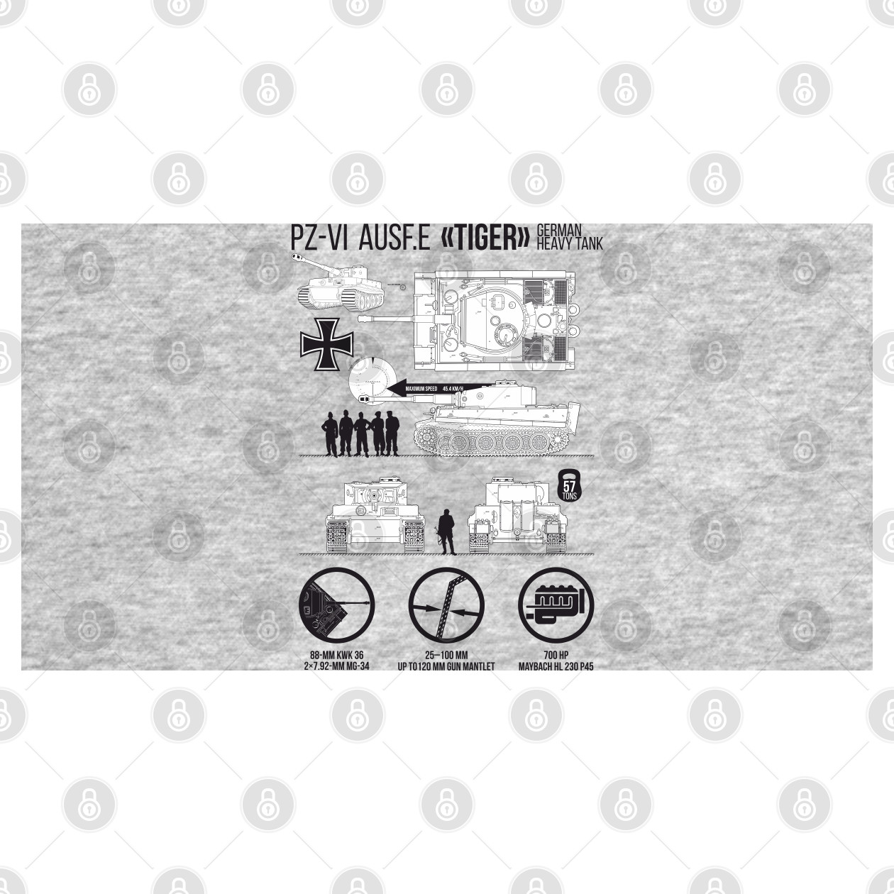 Informative infographic Panzer 6 Tiger Tank - Ww2 Tanks - T-Shirt ...