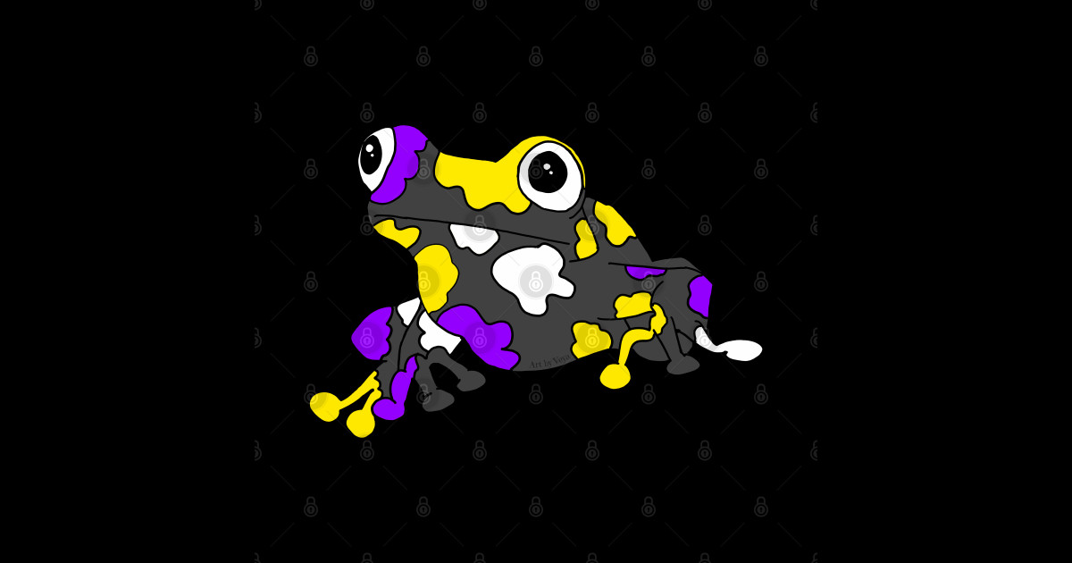 Non-binary Frog - Nonbinary - Posters and Art Prints | TeePublic