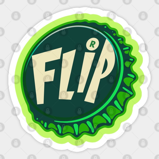 Vintage Flip Soda Bottlecap - Retro Vintage Aesthetic - Sticker | TeePublic