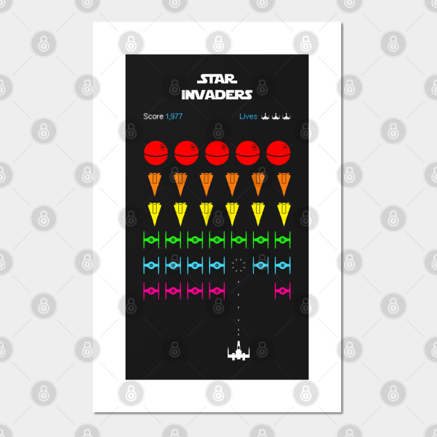 Star Invaders - Space Invaders - Posters and Art Prints | TeePublic
