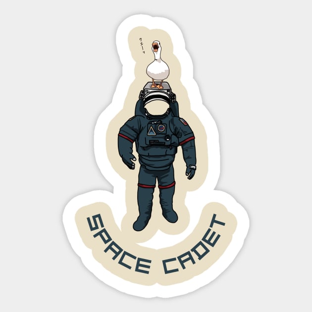Space Cadet and his trusty pal duck - Astronomer - Sticker | TeePublic