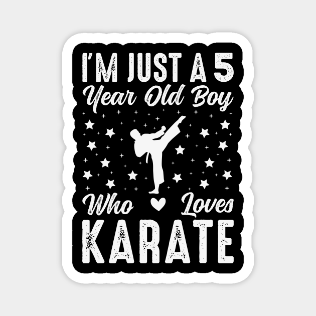 Sport Karate 5 Year Old Boy Birthday 5 Year Old Birthday Magnet sport-karate-5-year-old-boy-birthday-5-year-old-birthday-magnet