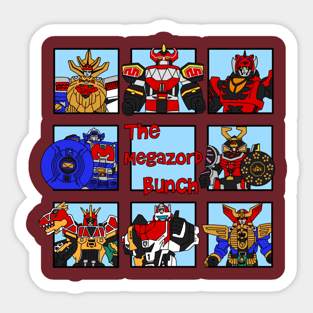 Megazord Bunch - Megazord - Sticker | TeePublic