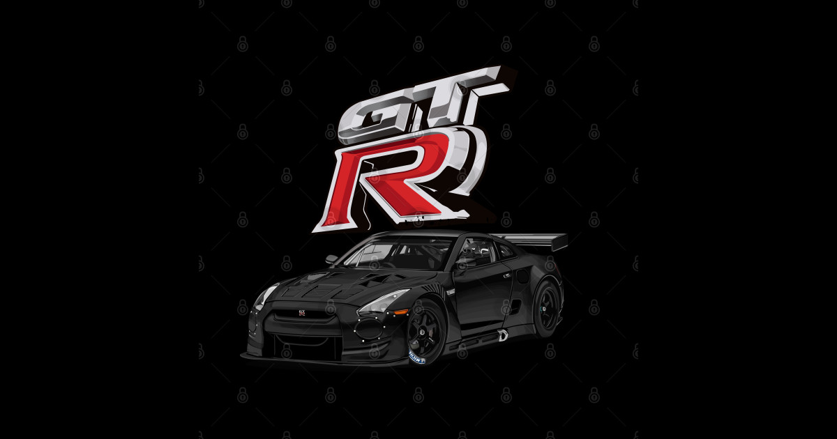 Nissan Gtr r35 - Race - Sticker | TeePublic
