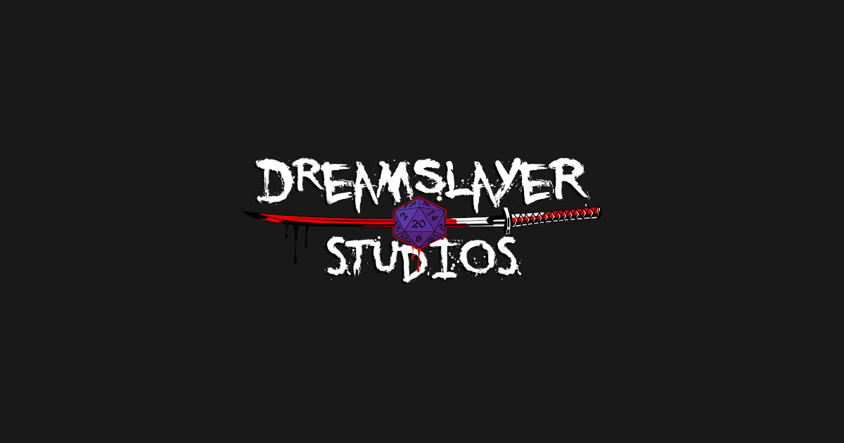 Dreamslayer Studios White Logo - Roleplaying - T-Shirt | TeePublic
