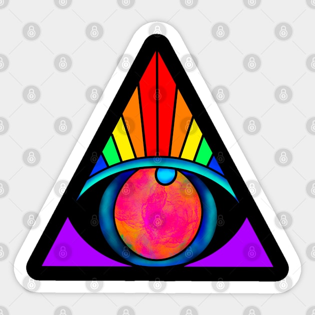 Spectrum of Insight hand drawn - Edm Festival - Sticker | TeePublic