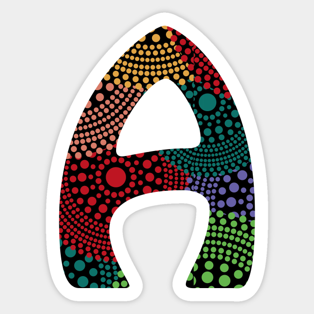 A ABoriginal Letter - Aboriginal Art Authentic - Sticker | TeePublic