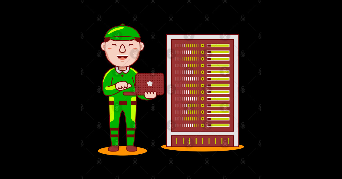 Cute Network Engineer Cartoon - Network Engineer Cartoon - Sticker ...