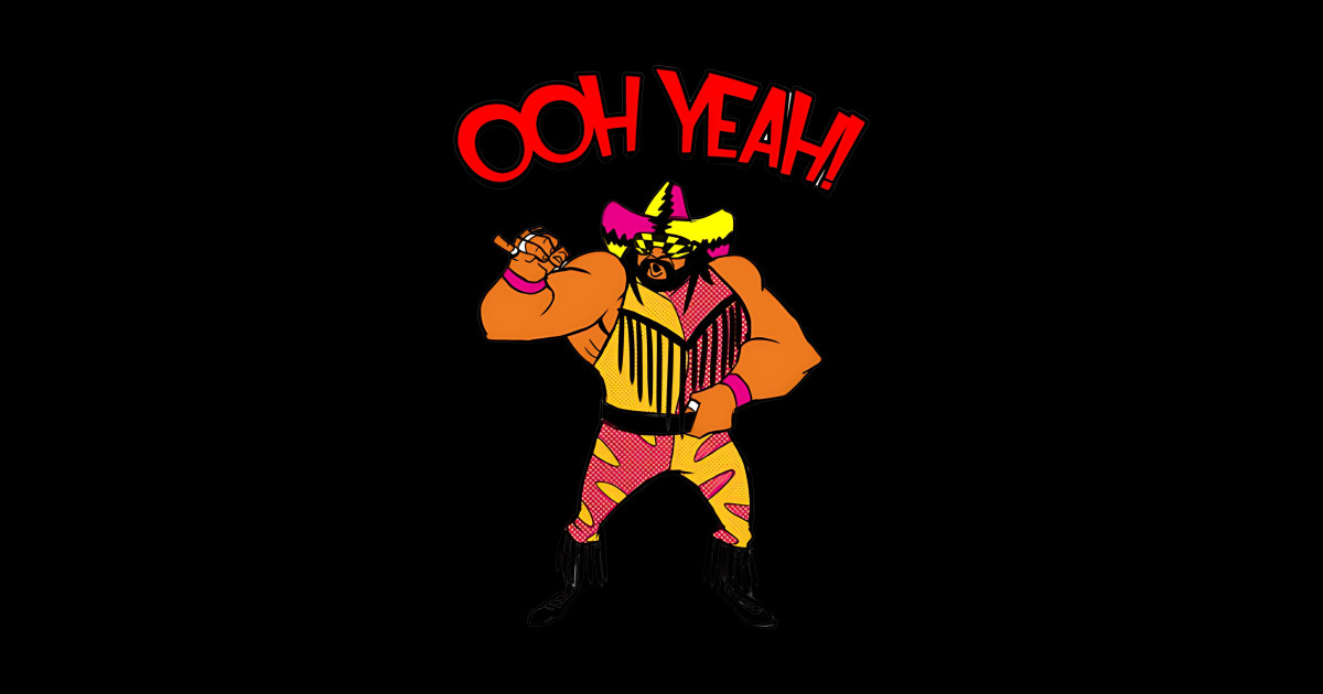 Wwe Macho Man Cartoons - Macho Man Randy Savage - Sticker | TeePublic