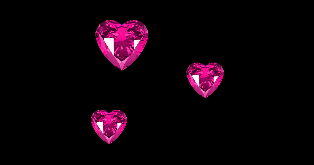 pink bejeweled bedazzled heart gems sticker pack - Pink - Sticker ...