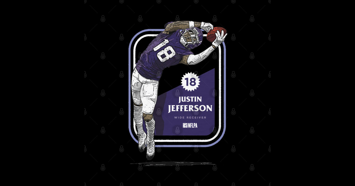 Justin Jefferson Minnesota Classic Card - Justin Jefferson - Sticker ...