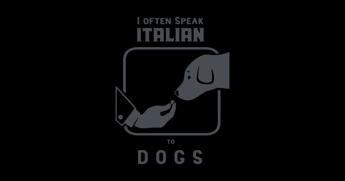 Funny Italian hand gesture and a dog, dark ink - Doggo - Sticker ...