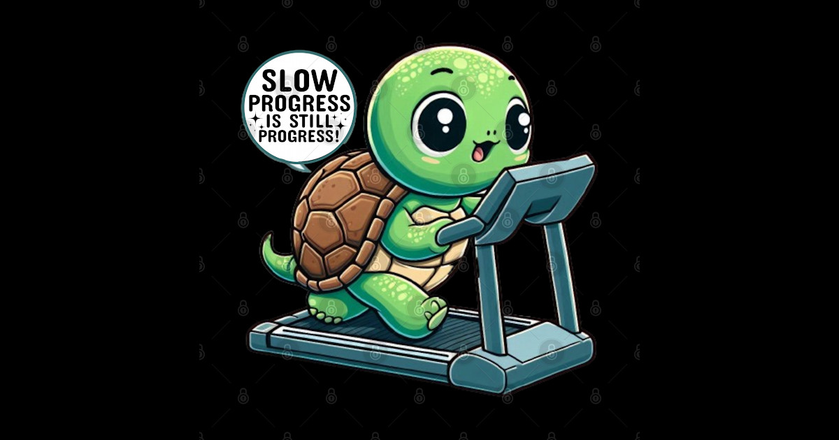 Kawaii Funny Turtle Gym Motivation - Funny Turtle - Sticker | TeePublic