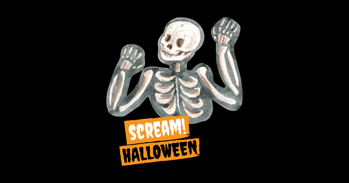 Scream Halloween Skeleton - Skeleton - Posters and Art Prints | TeePublic