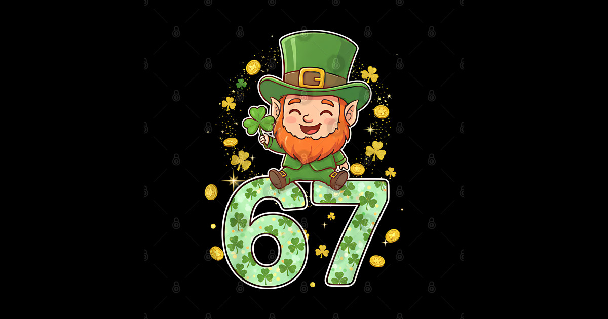67 Leprechaun Funny Six Seven Meme Lucky Vibes St Patricks - St ...
