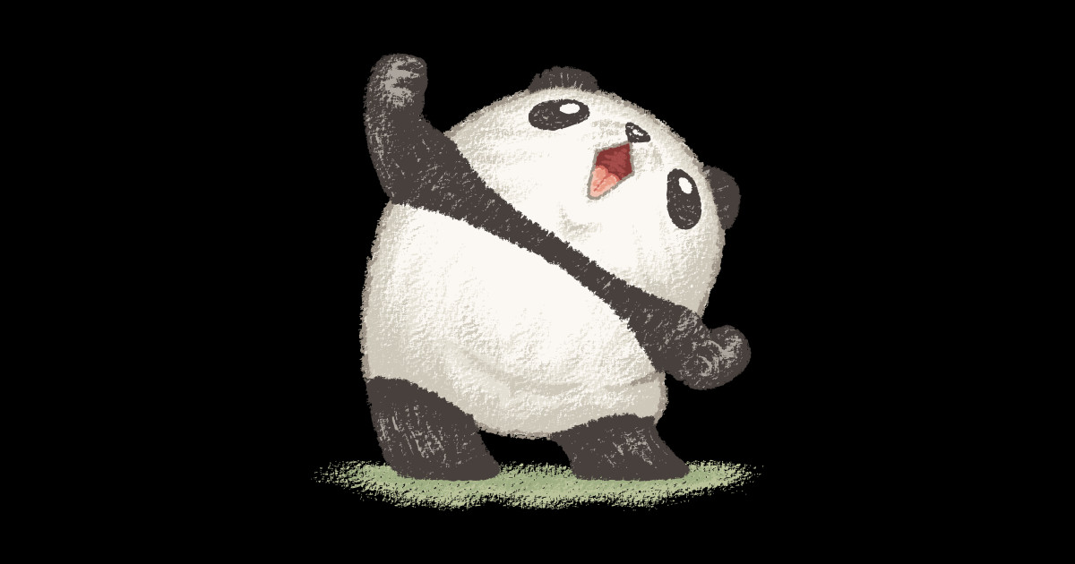 Panda joy of the victory - Panda - T-Shirt | TeePublic