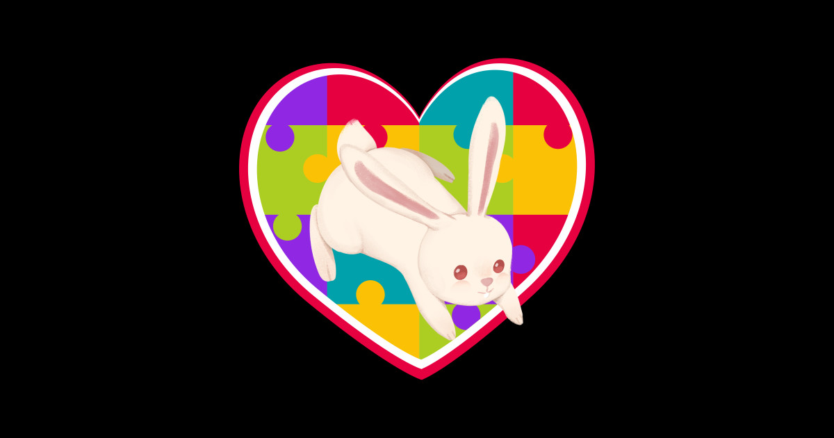 Autism Day rabbit - Autism Day - T-Shirt | TeePublic