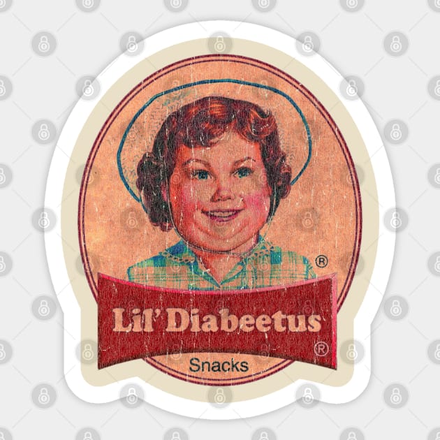 lil diabeetus Vintage Style - Diabeetus - Sticker | TeePublic