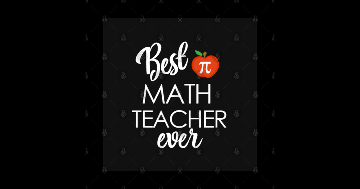 Best Math Teacher Ever with Pi and Apple Sticker - Math Teacher ...