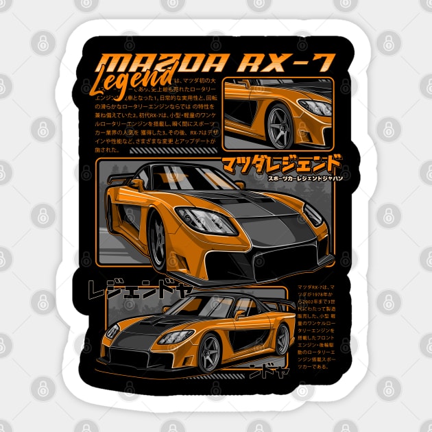 Mazda RX7 JDM T Shirt White - Mazda Rx7 - Sticker | TeePublic