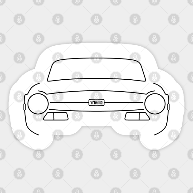 Triumph TR6 outline graphic (black) - Triumph - Sticker | TeePublic