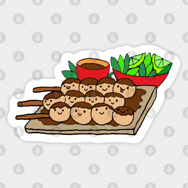 Cute Satay - Cute - Sticker | TeePublic