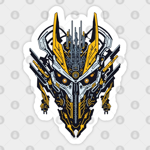 Mecha Skull S03 D18 - Mecha Skull - Sticker | TeePublic