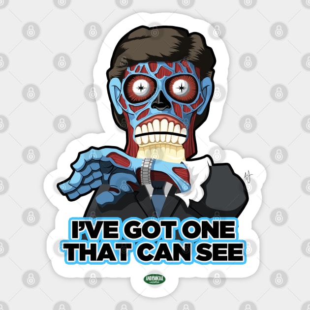 They Live Alien - They Live - Sticker | TeePublic