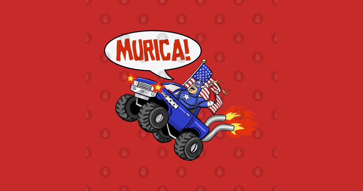 Captain Murica - Captain America - T-Shirt | TeePublic