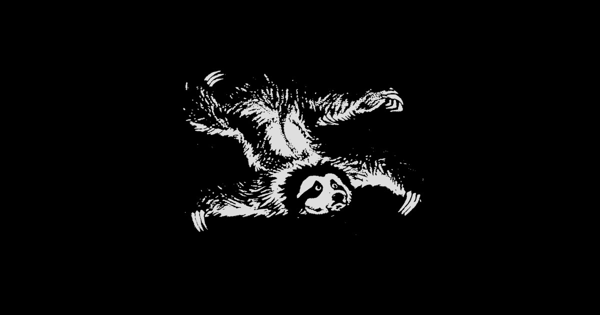 SAD SLOTH prehistoric three toed sloth from vintage artwork - Sloth ...