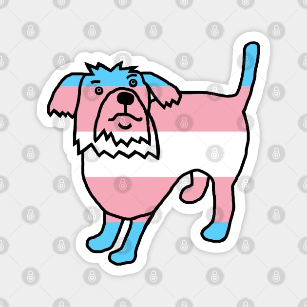Transgender Pride Flag Dog - Lgbtq - Magnet | TeePublic