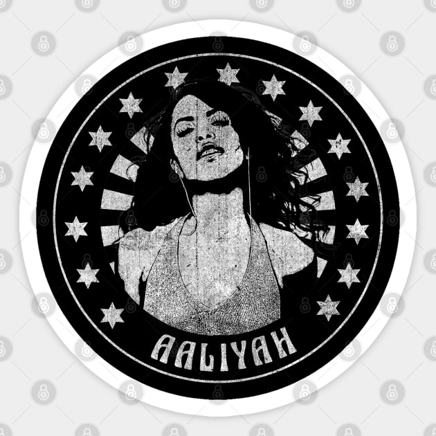 Vintage Aaliyah 90s - Aaliyah - Sticker | TeePublic