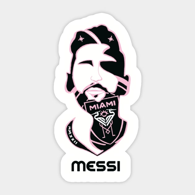 The Miami GOAT - Soccer - Sticker | TeePublic