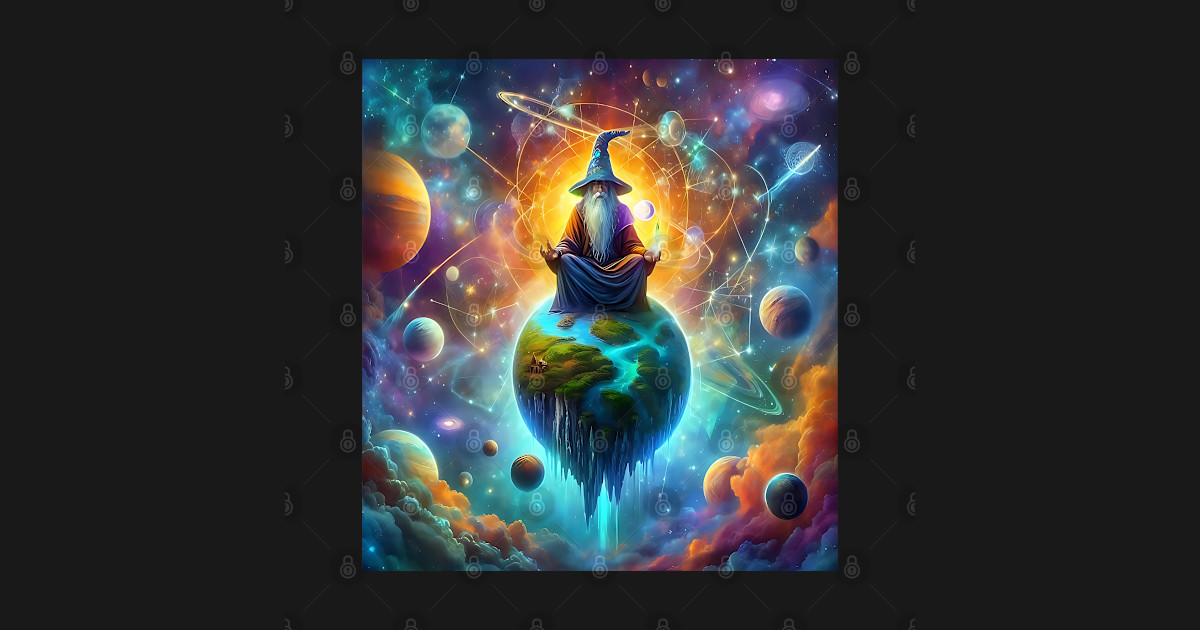 floating wizard - Wizards - T-Shirt | TeePublic