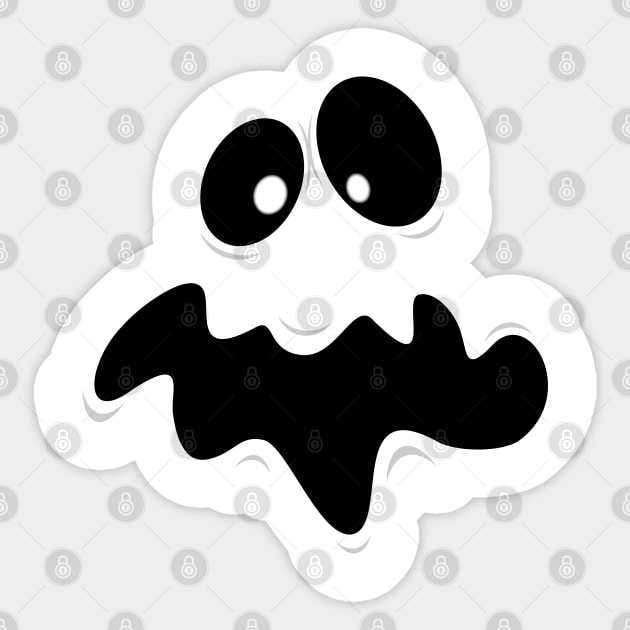 Ghost Face Design - Halloween - Sticker | TeePublic