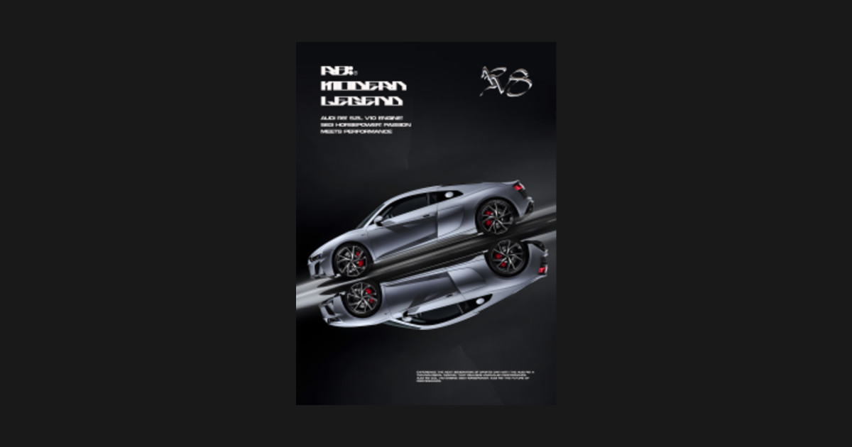 Audi R8 modern poster - Audi R8 - T-Shirt | TeePublic
